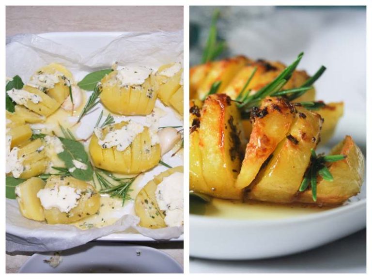 Potato Fans with Herb Butter (Italian Recipe) - Recipes from Italy