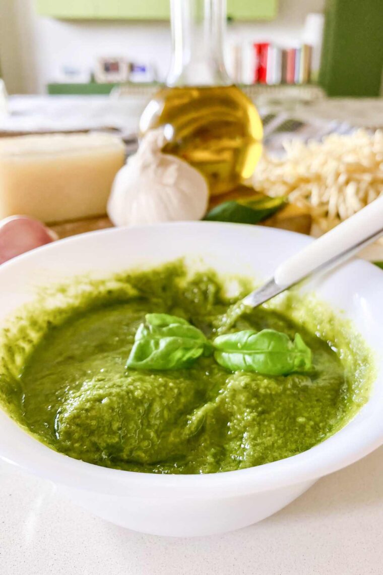 Pesto alla Genovese (Authentic Italian Basil Pesto Recipe) - Recipes ...