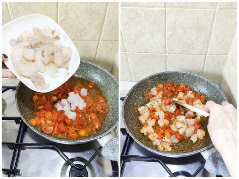 Monkfish Pasta Recipe with Cherry Tomatoes - Recipes from Italy