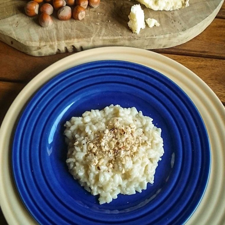Hazelnut Risotto with Pecorino Cheese - Recipes from Italy