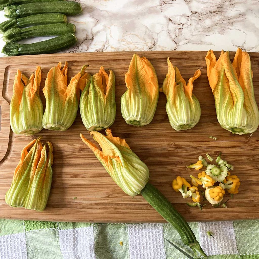 Ricotta Stuffed Zucchini Flowers - Recipes from Italy