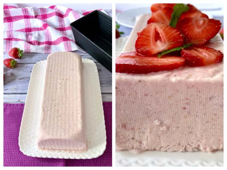 Strawberry Semifreddo all'Italiana (Pastry Cream & Meringue)