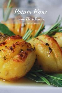 Potato Fans with Herb Butter (Italian Recipe) - Recipes from Italy