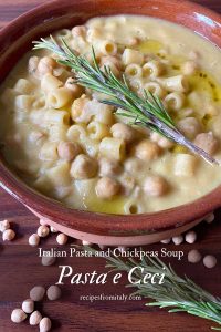 Pasta e Ceci (Italian Pasta and Chickpea Soup) - Recipes from Italy