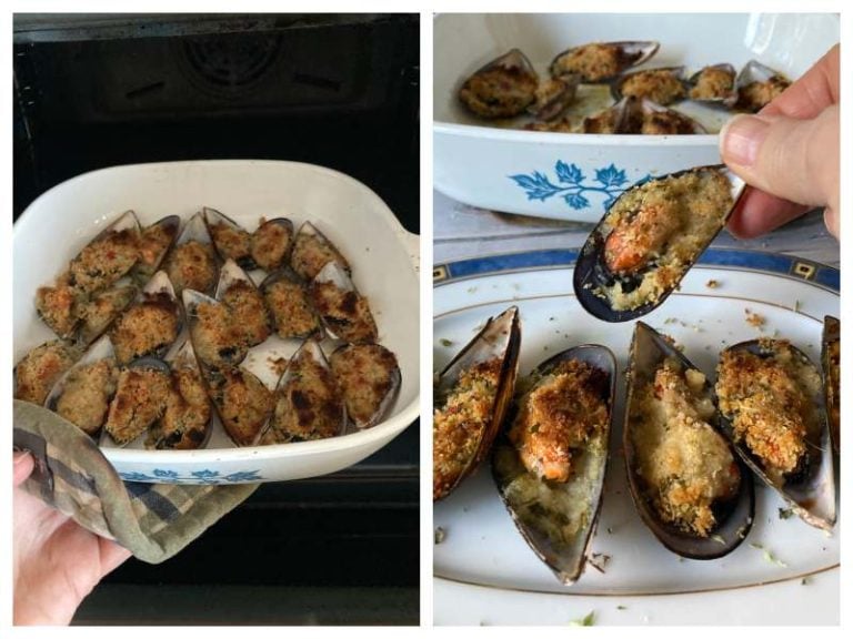 Cozze Gratinate (Classic Italian Stuffed Mussels) - Recipes from Italy