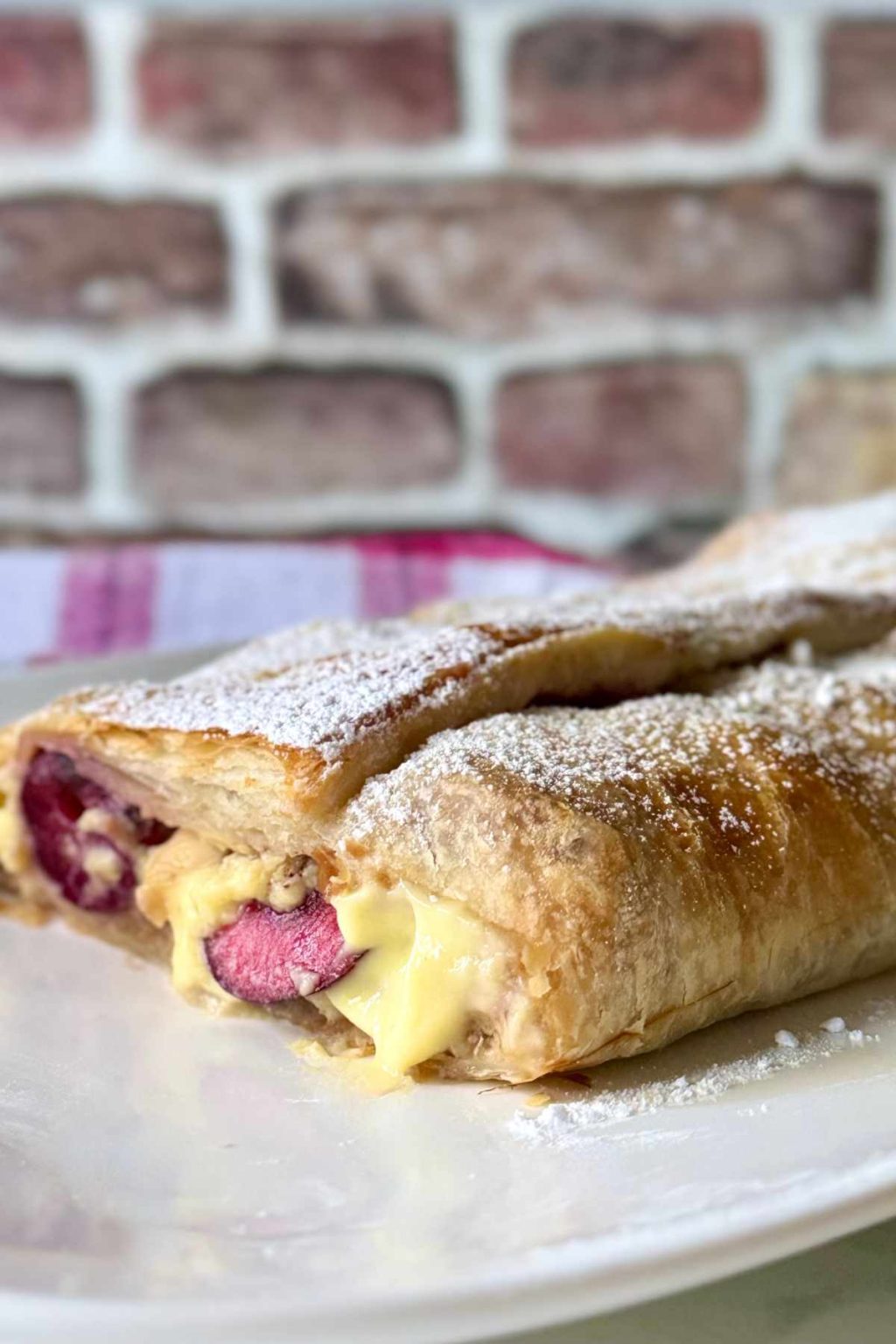 Italian Cherry and Pastry Cream Strudel Recipe - Recipes from Italy