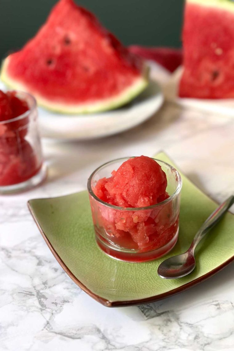 Refreshing Watermelon Sorbet Recipe - Recipes from Italy