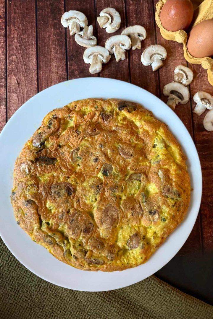 Easy Mushroom Frittata (Frittata di Funghi) - Recipes from Italy
