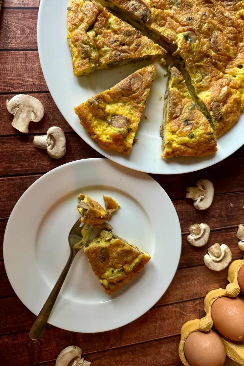Easy Mushroom Frittata (Frittata di Funghi) - Recipes from Italy