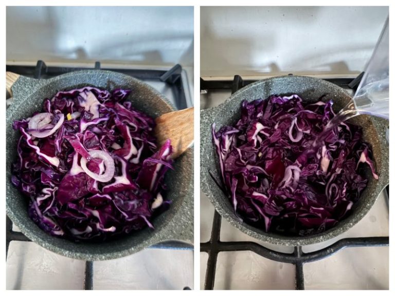 Creamy Red Cabbage Soup with Ricotta Salata and Nuts - Recipes from Italy