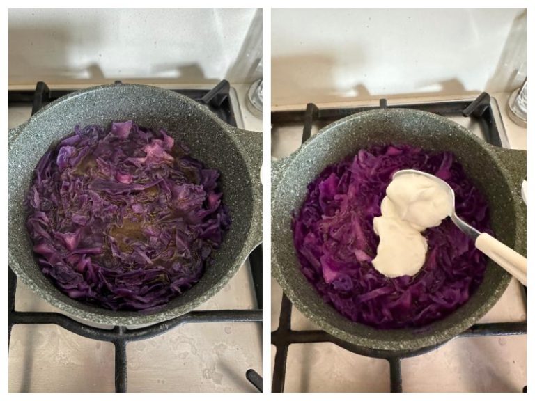 Creamy Red Cabbage Soup with Ricotta Salata and Nuts - Recipes from Italy
