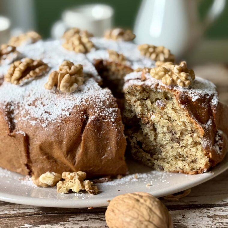 Soft Italian Walnut Cake - Recipes from Italy
