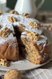 Soft Italian Walnut Cake - Recipes from Italy