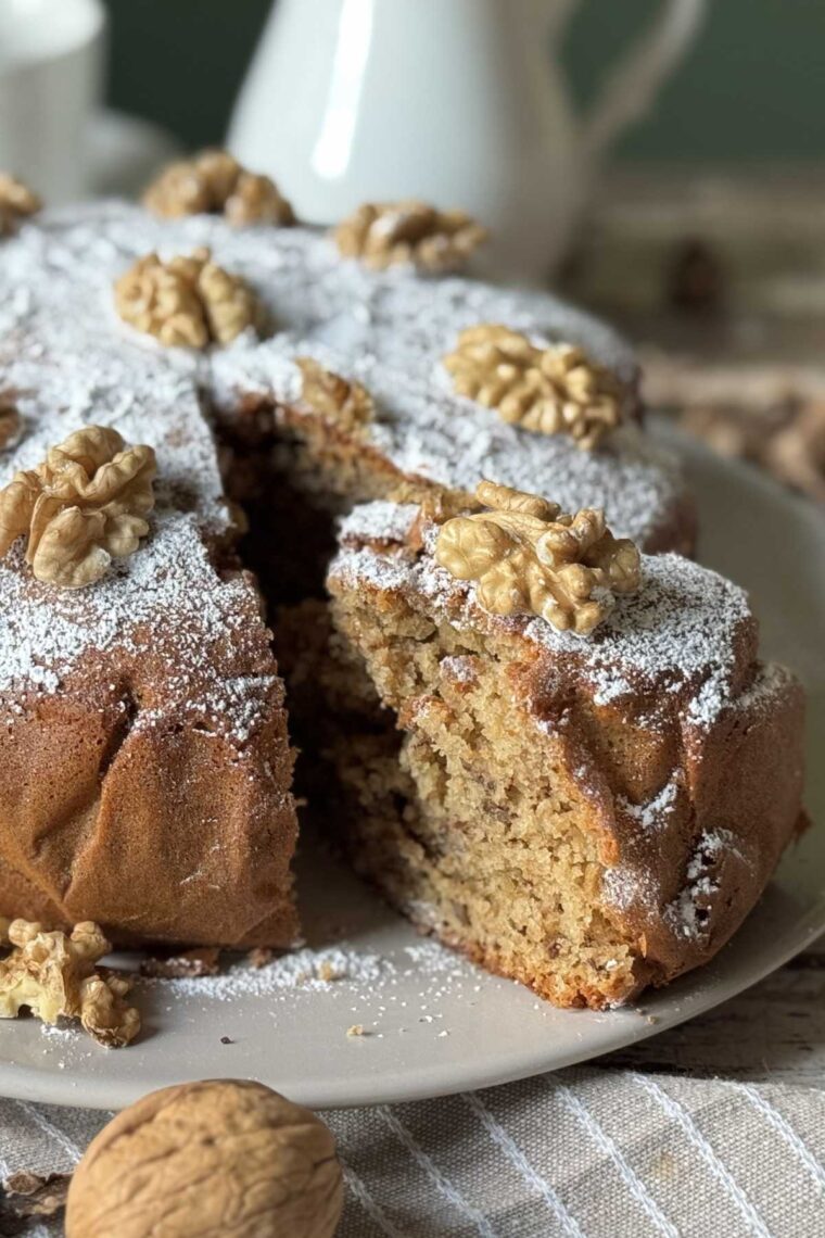 Soft Italian Walnut Cake - Recipes from Italy