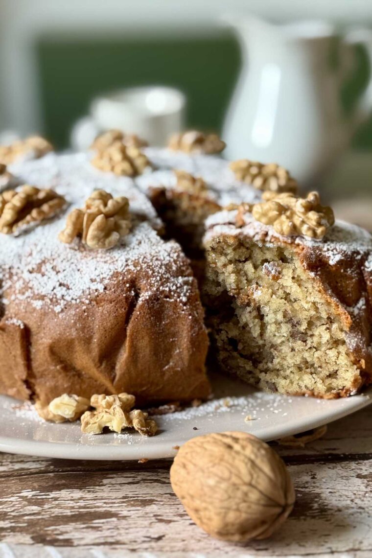 Soft Italian Walnut Cake - Recipes from Italy