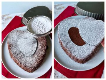 Easy Chocolate Raspberry Heart Cake - Recipes from Italy