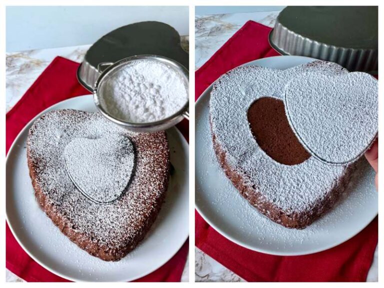 Easy Chocolate Raspberry Heart Cake - Recipes from Italy