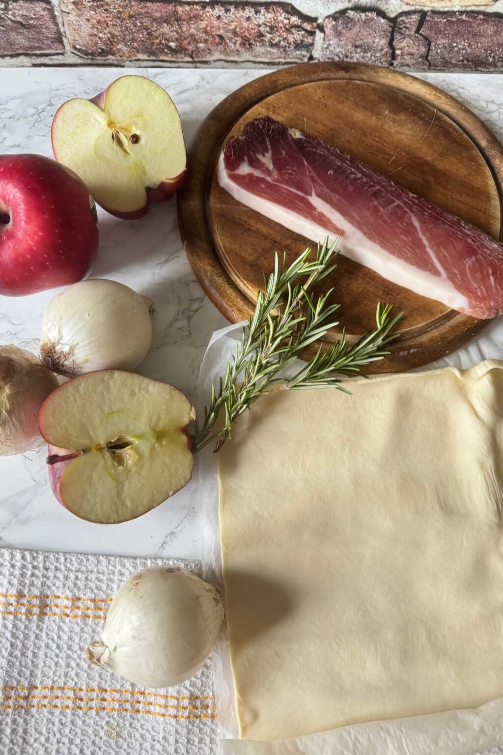 Savory Apple Strudel with Speck and Onions - Recipes from Italy
