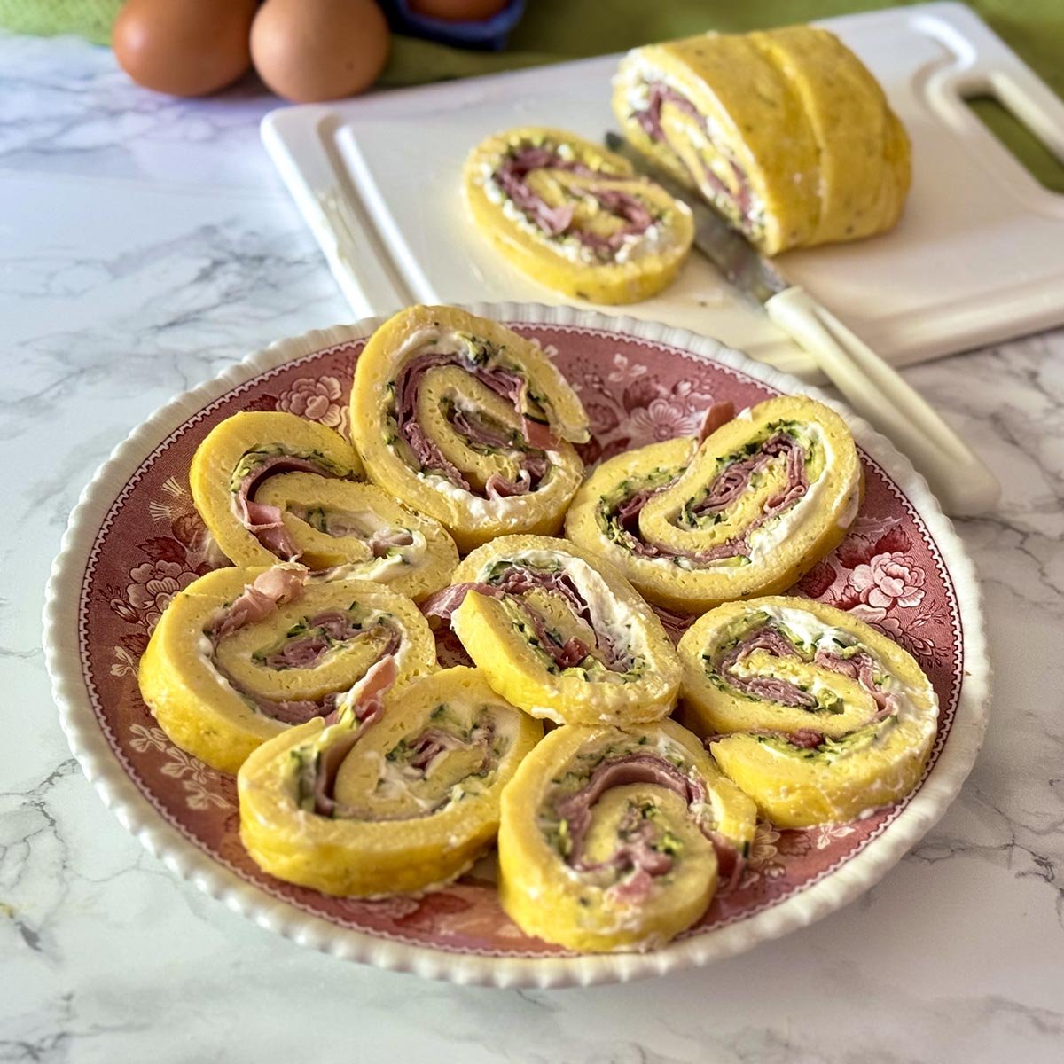 Frittata Roll with Ham, Zucchini and Robiola - Recipes from Italy