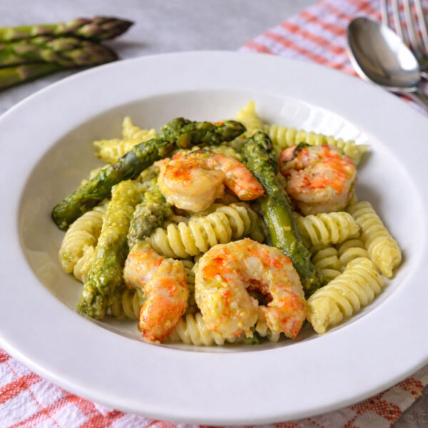 Shrimp and Asparagus Pasta Recipe (Italian Fusilli with Shrimp ...