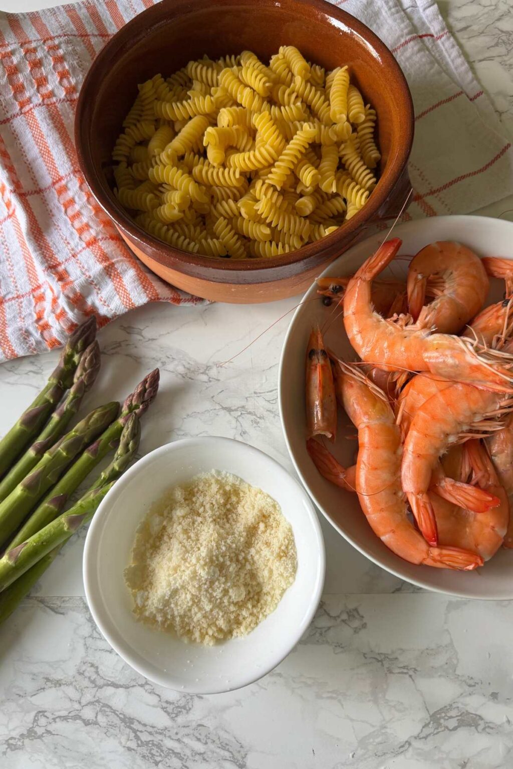 Shrimp and Asparagus Pasta Recipe (Italian Fusilli with Shrimp ...